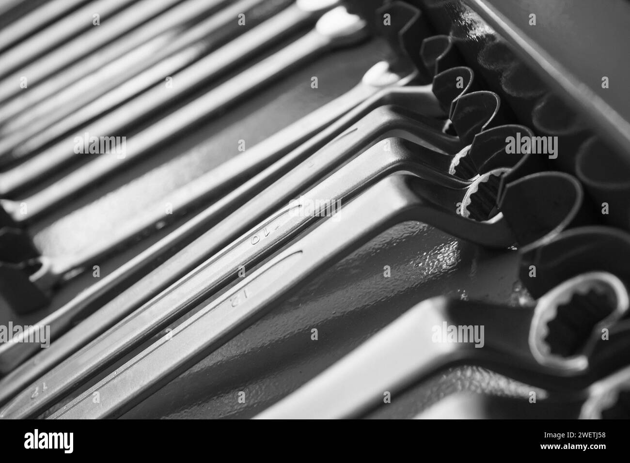 Set of wrenches tool for auto repair Stock Photo - Alamy