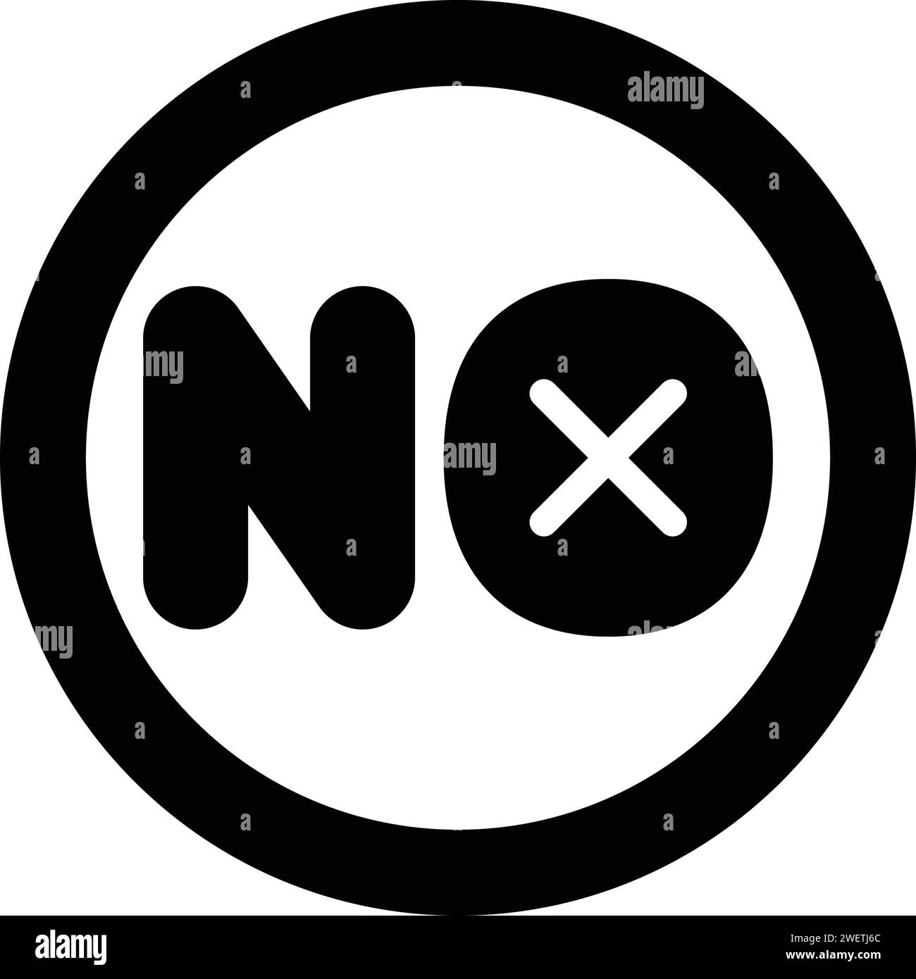 Nope sign Black and White Stock Photos & Images - Alamy