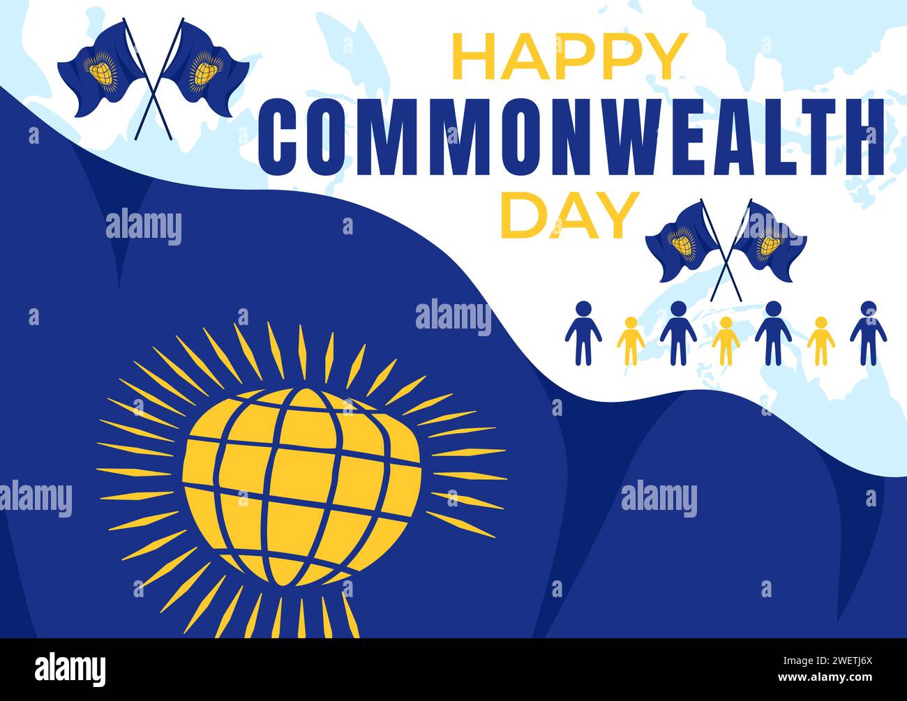 Commonwealth Day Vector Illustration on 24 may of Helps Guide ...