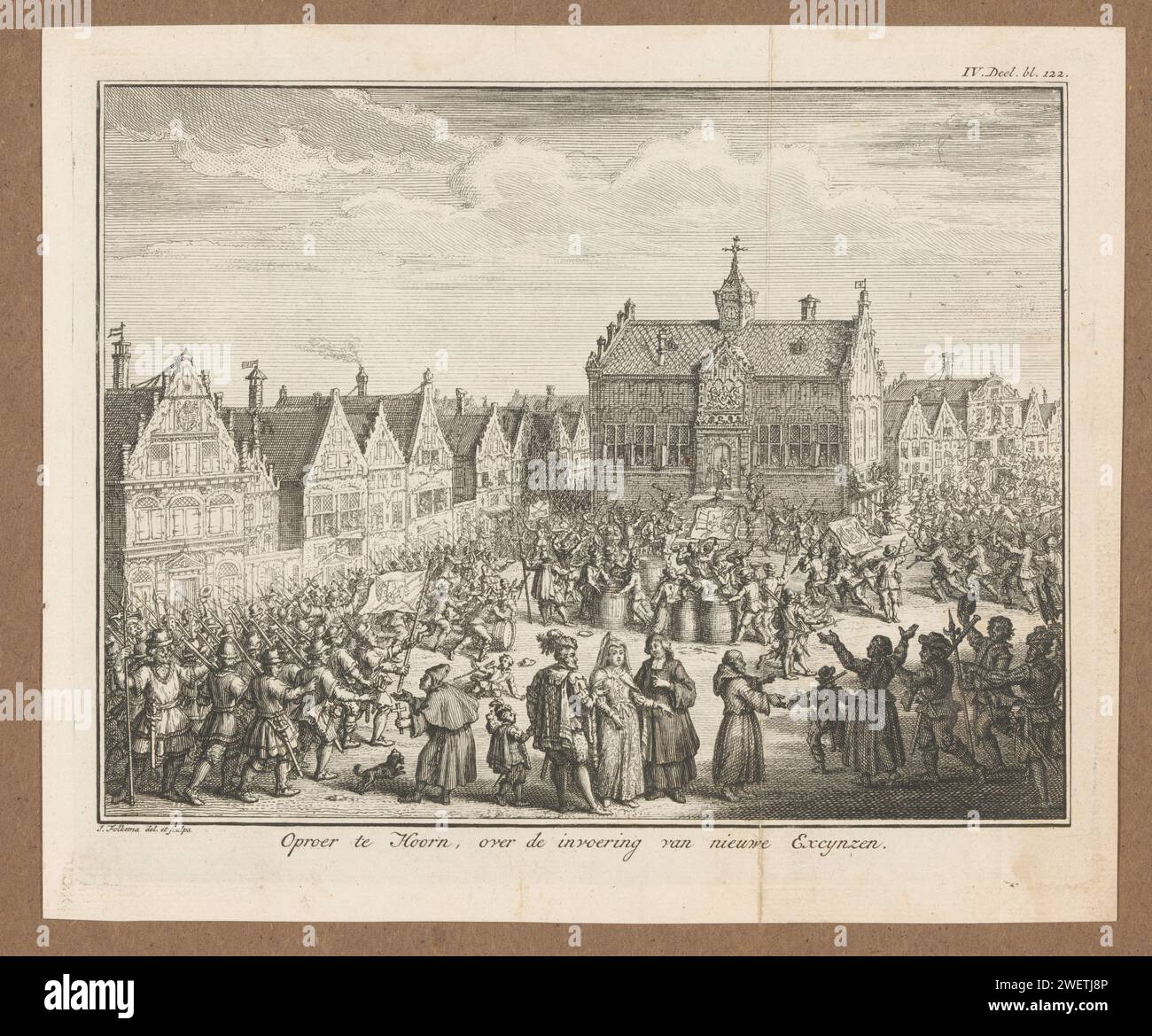 Riot in Hoorn about the introduction of new excise duties on beer ...