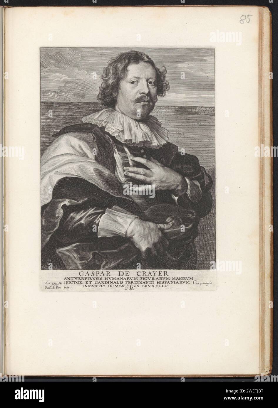 Portrait of the painter Gaspar de Crayer, 1645 - 1646 print This print ...