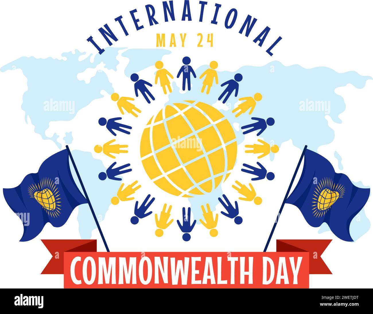 Commonwealth Day Vector Illustration on 24 may of Helps Guide ...
