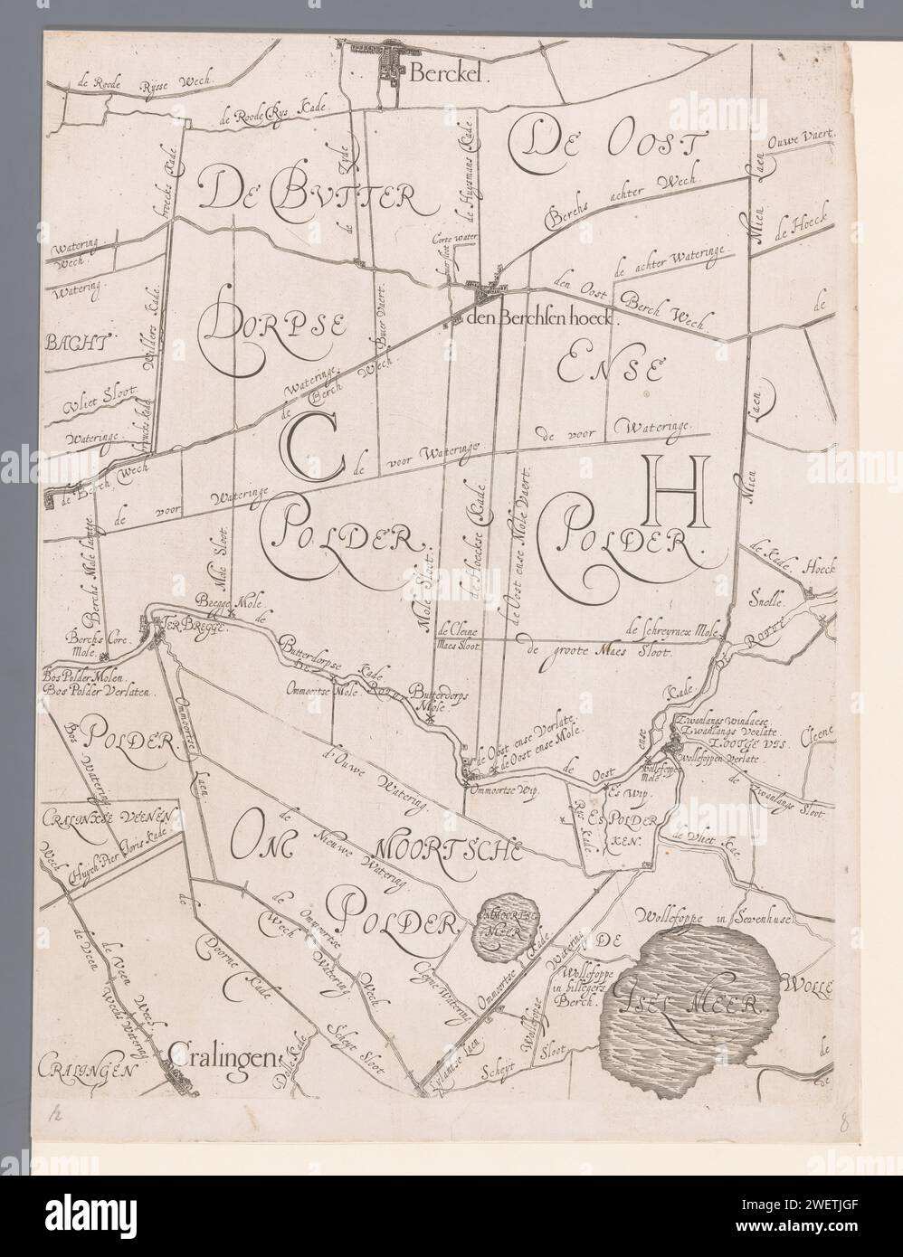 Map of the Schieland Water Board, with Berkel and Bergschenhoek, Floris ...