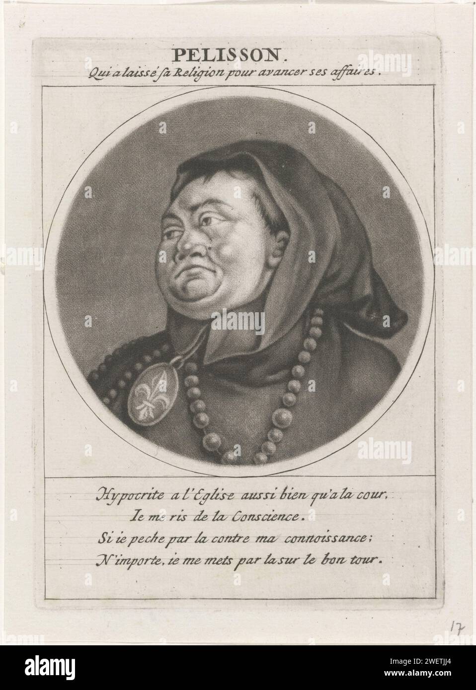 Portret Van Paul Pelisson, Jacob Gole, After Cornelis Dusart, 1691 ...