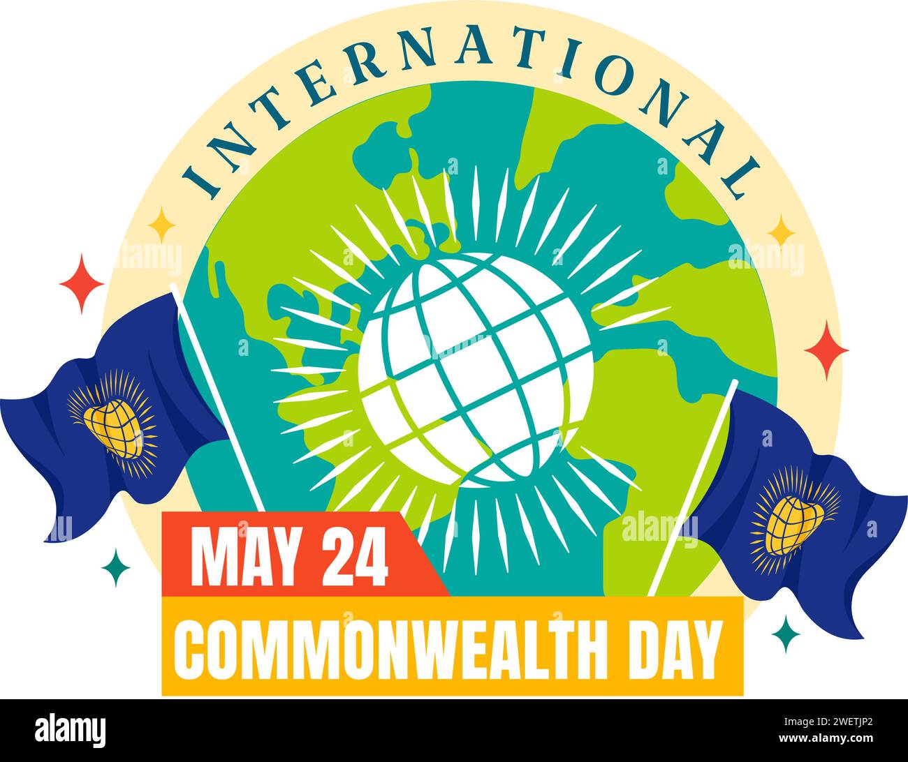 Commonwealth Day Vector Illustration on 24 may of Helps Guide ...