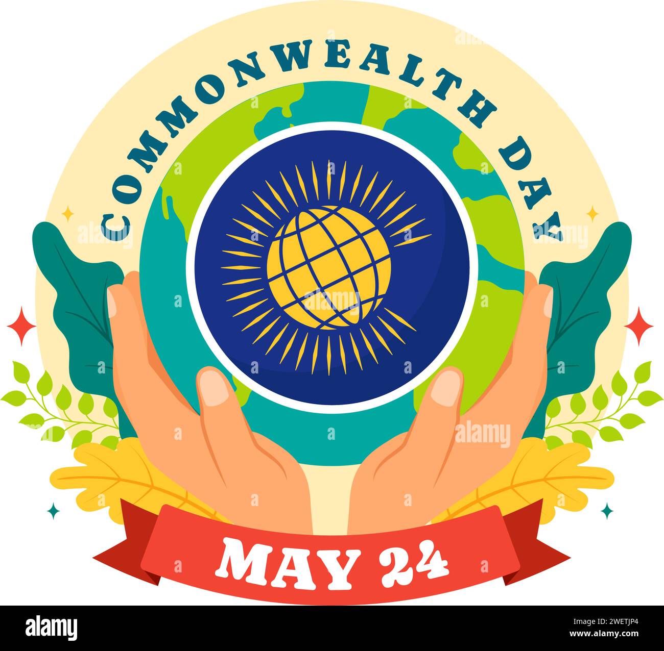 Commonwealth Day Vector Illustration on 24 may of Helps Guide ...