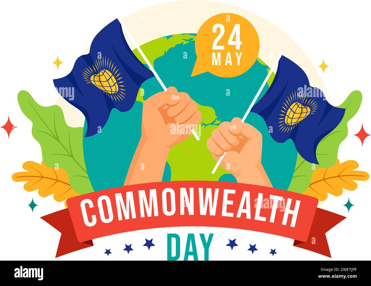 Commonwealth Day Vector Illustration on 24 may of Helps Guide ...