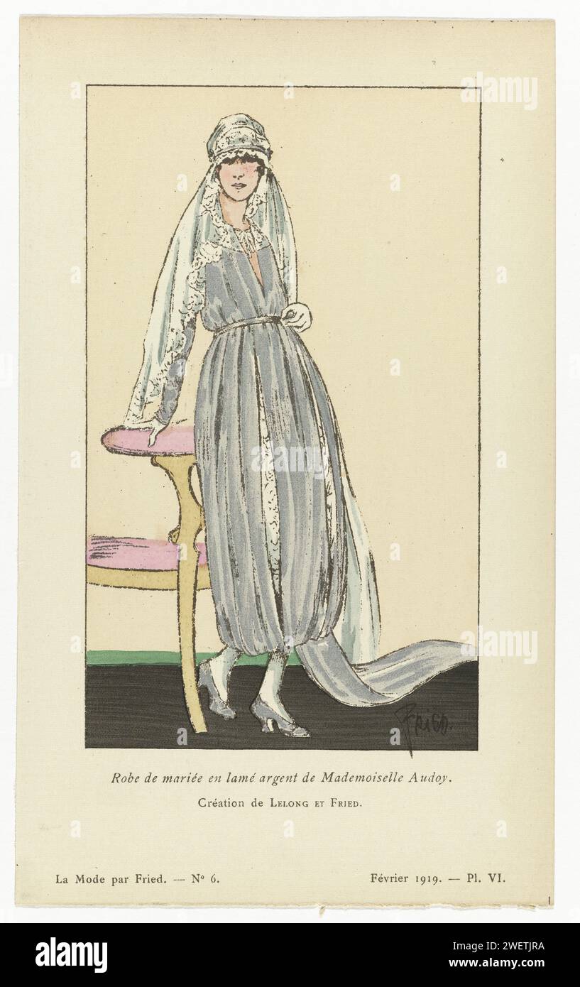 Fashion by Fried, February 1919, No. 6, pl. VI: Married dress ...