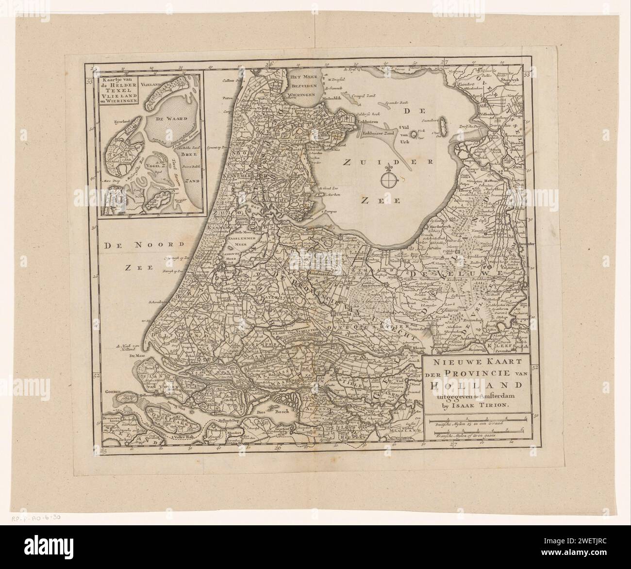 Map of the Province of Holland, Anonymous, 1742 - 1744 print Map of ...
