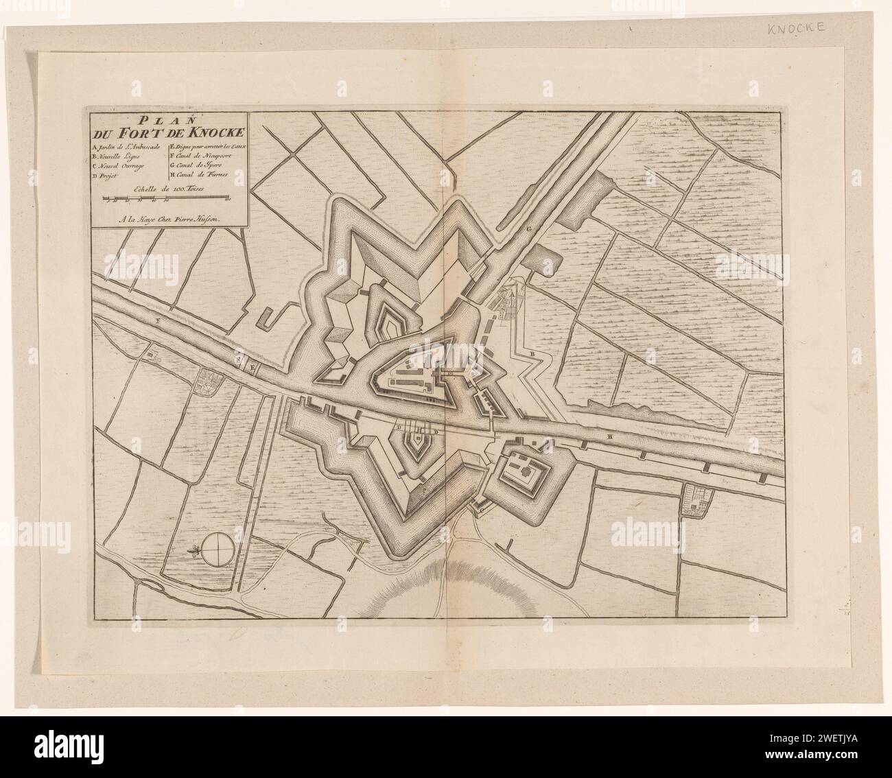 Forty plan of Fort Knokke, 1712, Anonymous, 1712 - 1732 print Forty ...