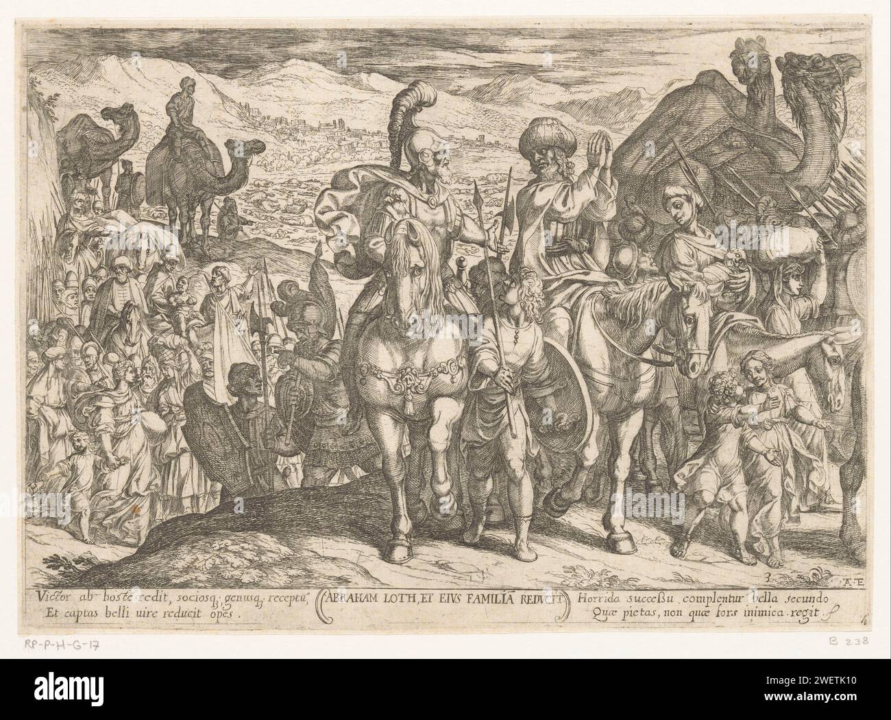 Abraham brings Lot and his family to his own country, Antonio Tempesta ...