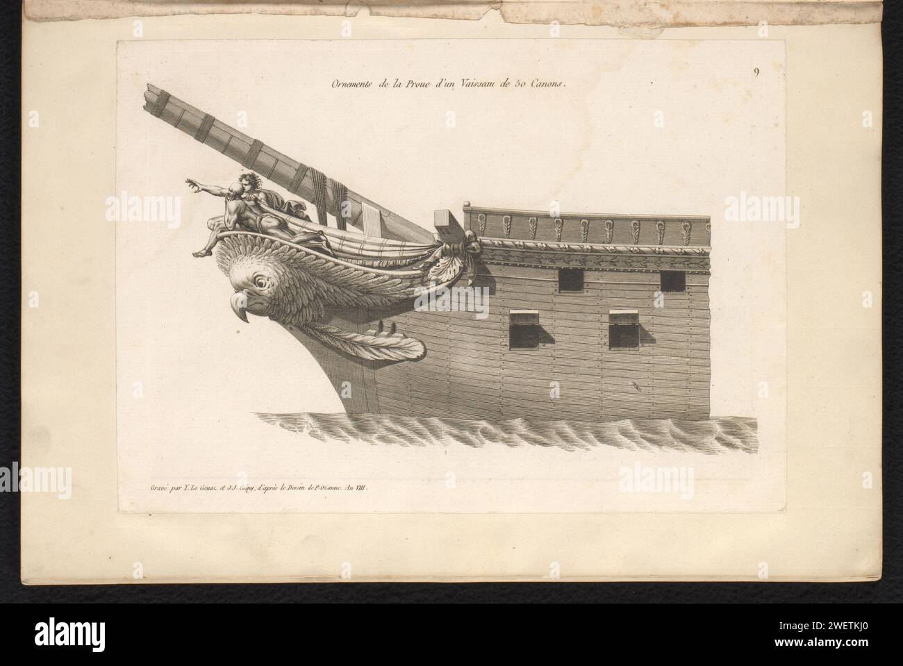Voesteven and figurehead of a sailing ship with 50 guns, Joseph Coiny ...