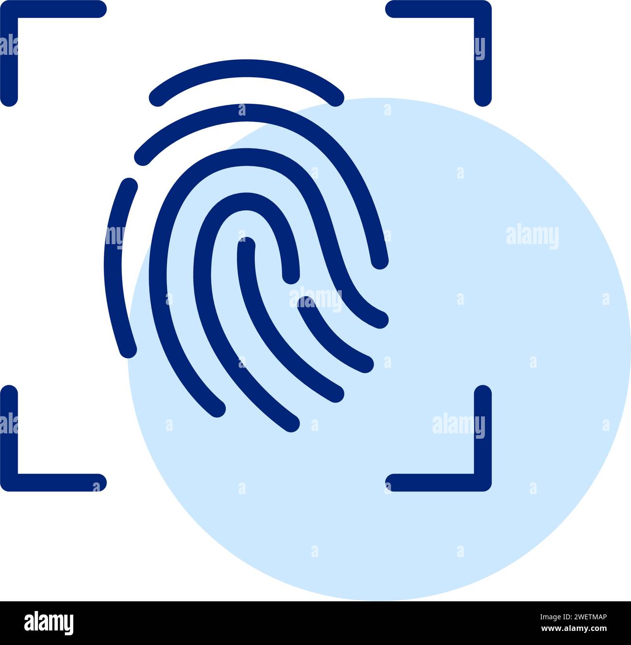 Fingerprint recognition. Pixel perfect, editable stroke Stock Vector ...