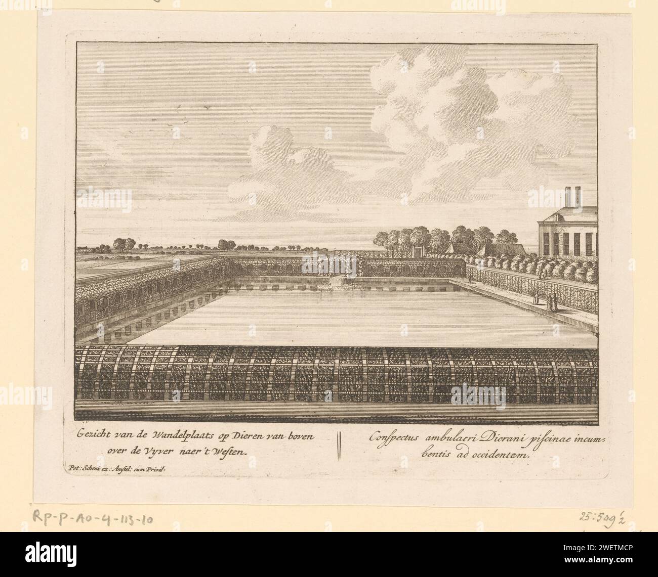 View of the hiking place of the Hof in Dieren, Pieter Schenk (I), c ...
