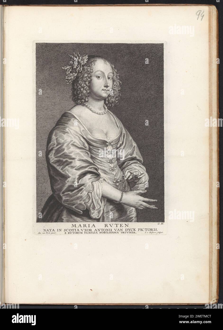 Portrait of Maria Ruthven, 1645 - 1646 print Portrait of Maria Ruthven ...
