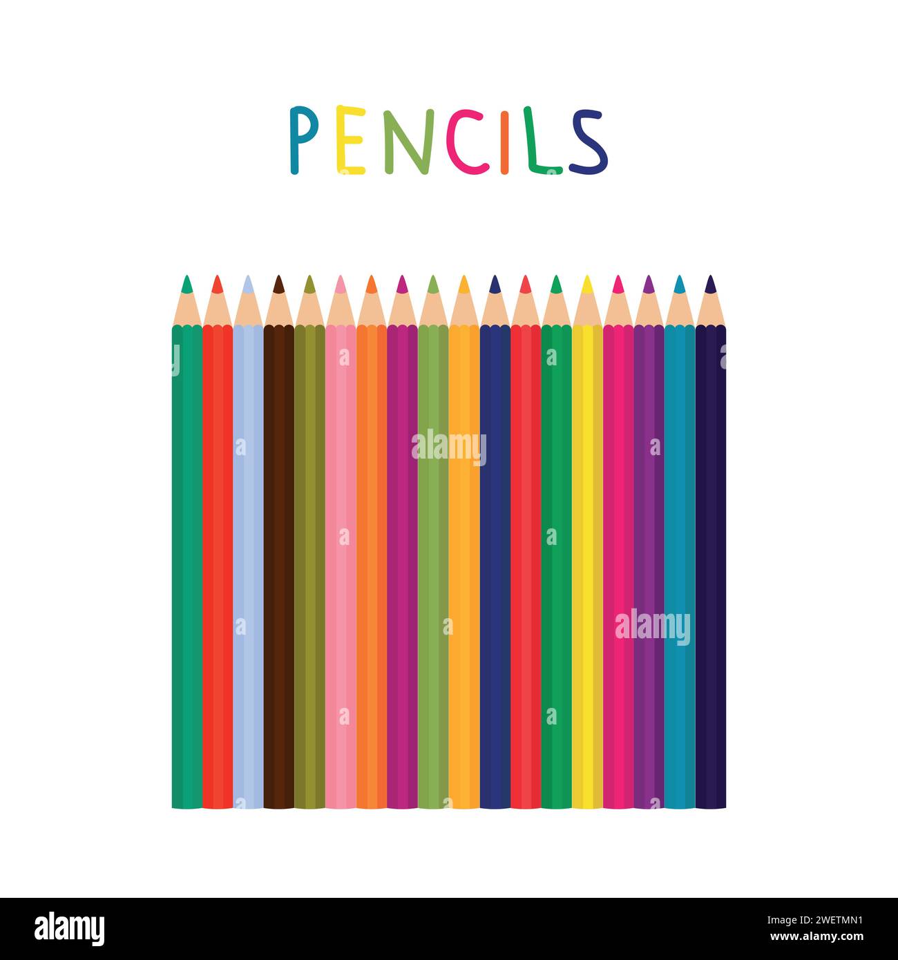 Set of colored pencils. Vector illustration Stock Vector Image & Art ...