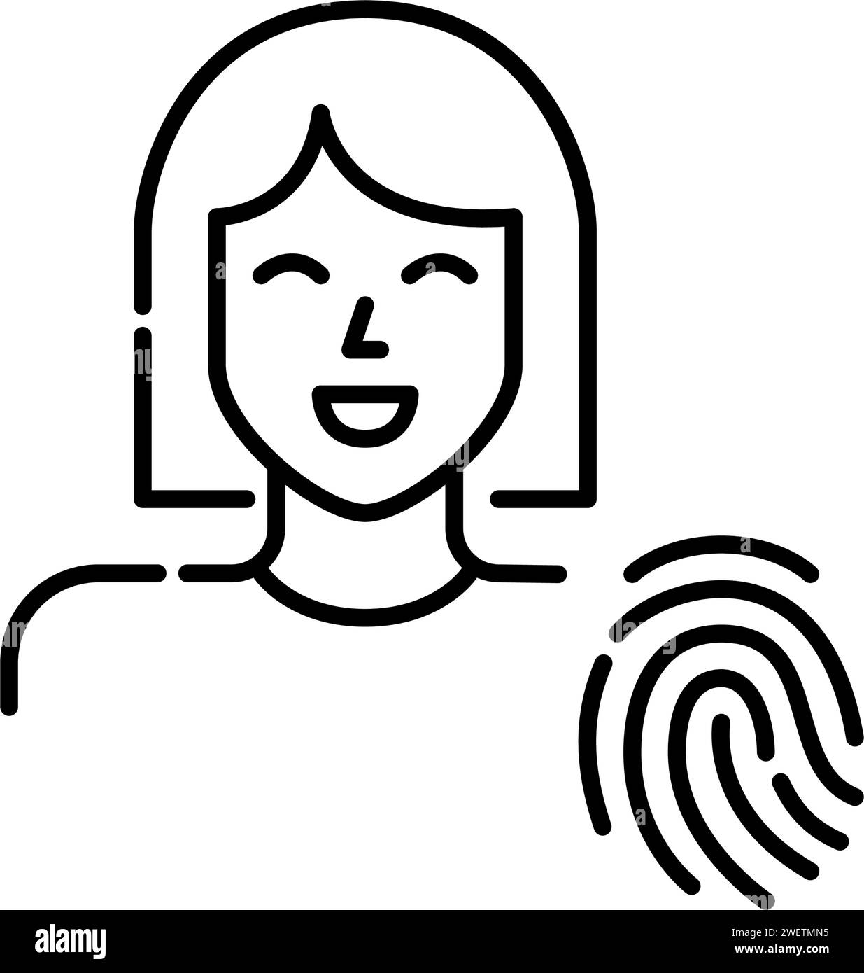 Futuristic biometric identification fingerprint Cut Out Stock Images ...