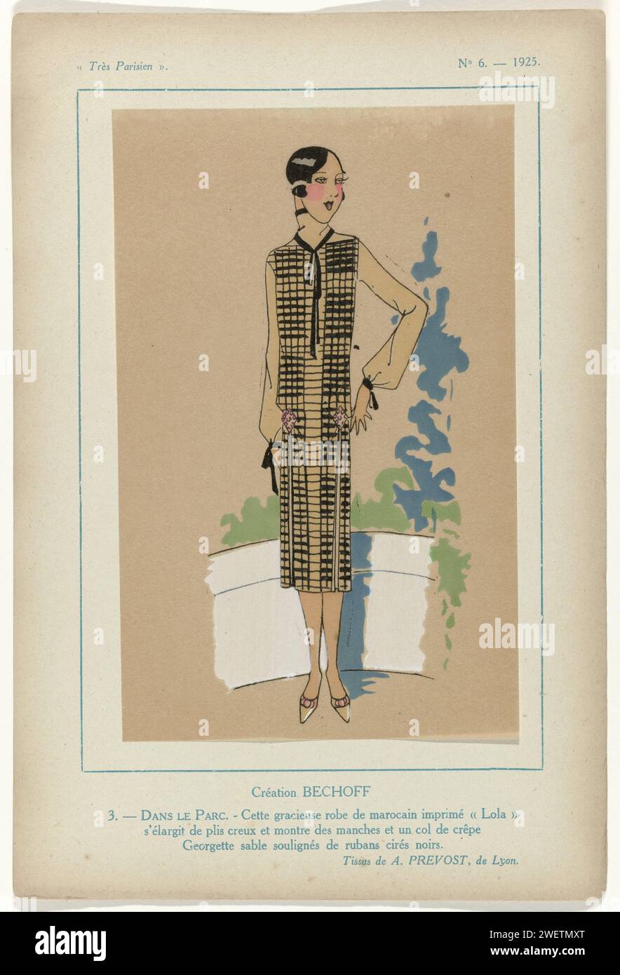 Very Parisian, 1925, no. 6, pl. 3.: Bechoff creation.- In the park ...