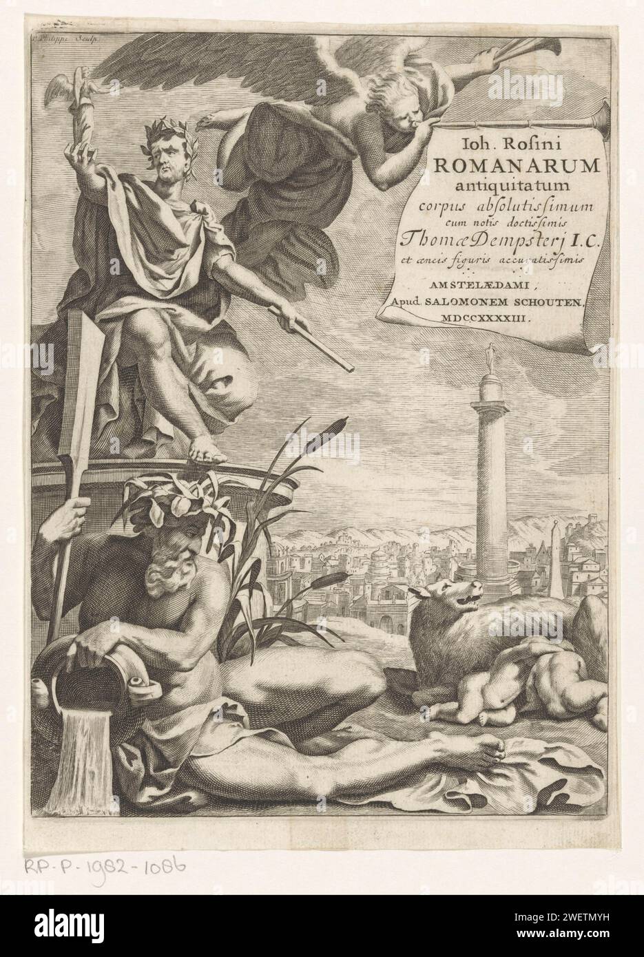 Allegory in Rome, Pieter Philippe, 1743 print Figures that symbolize ...