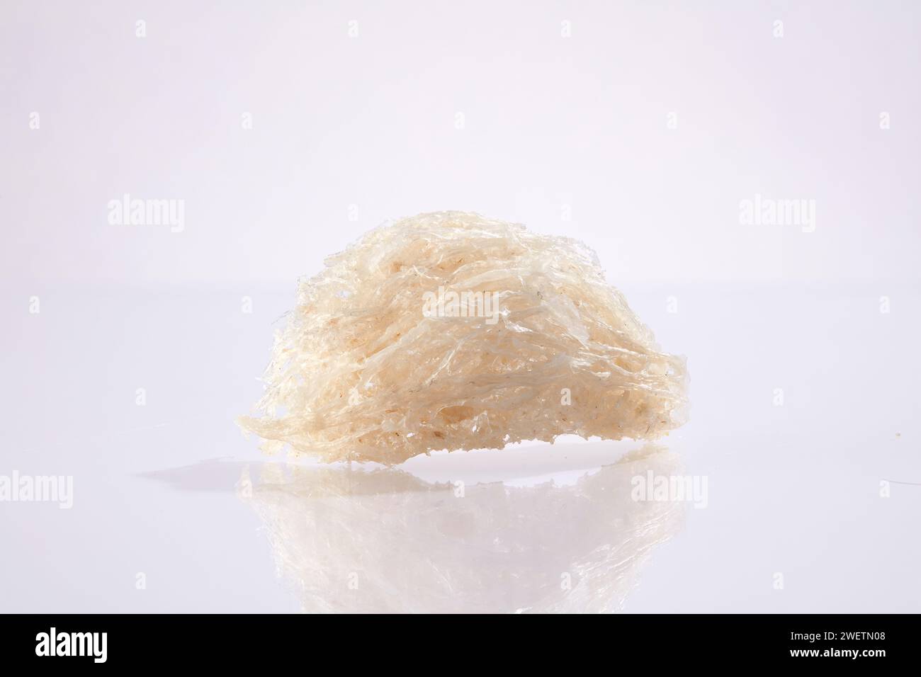 Close up of raw bird's nests isolated on white background. Food of ...