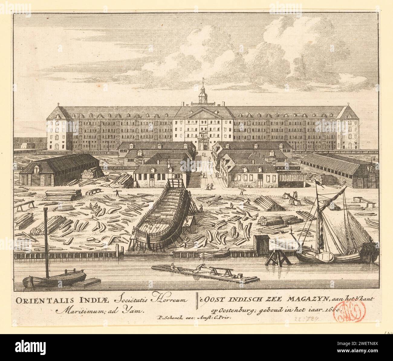 View of the East Indian Sea Magazine and the VOC-Scheepswerf on ...
