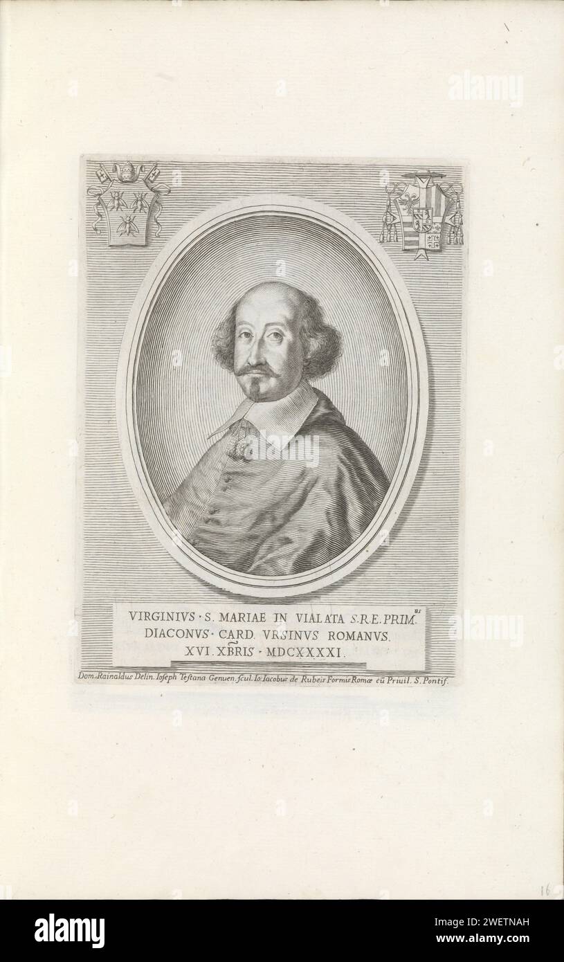 Portret van Kardinal Virginio Orsini, 1658 print Portrait of Cardinal ...