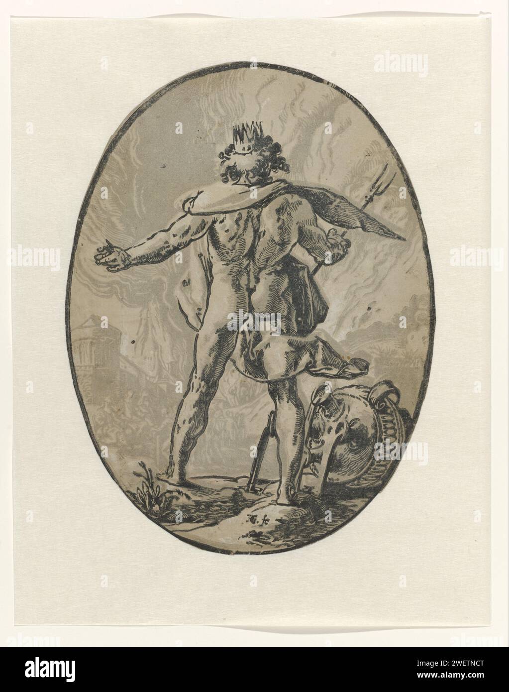 Pluto, 1588 - 1590 print paper (story of) Pluto (Hades), Dis Pater ...
