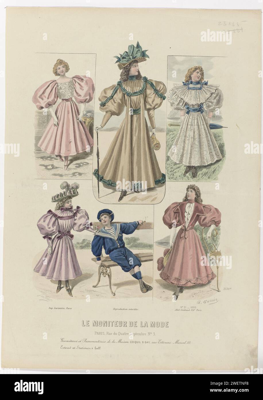 The fashion monitor, 1895, nr. 3139th, No. 21: garnishes and passengers ...
