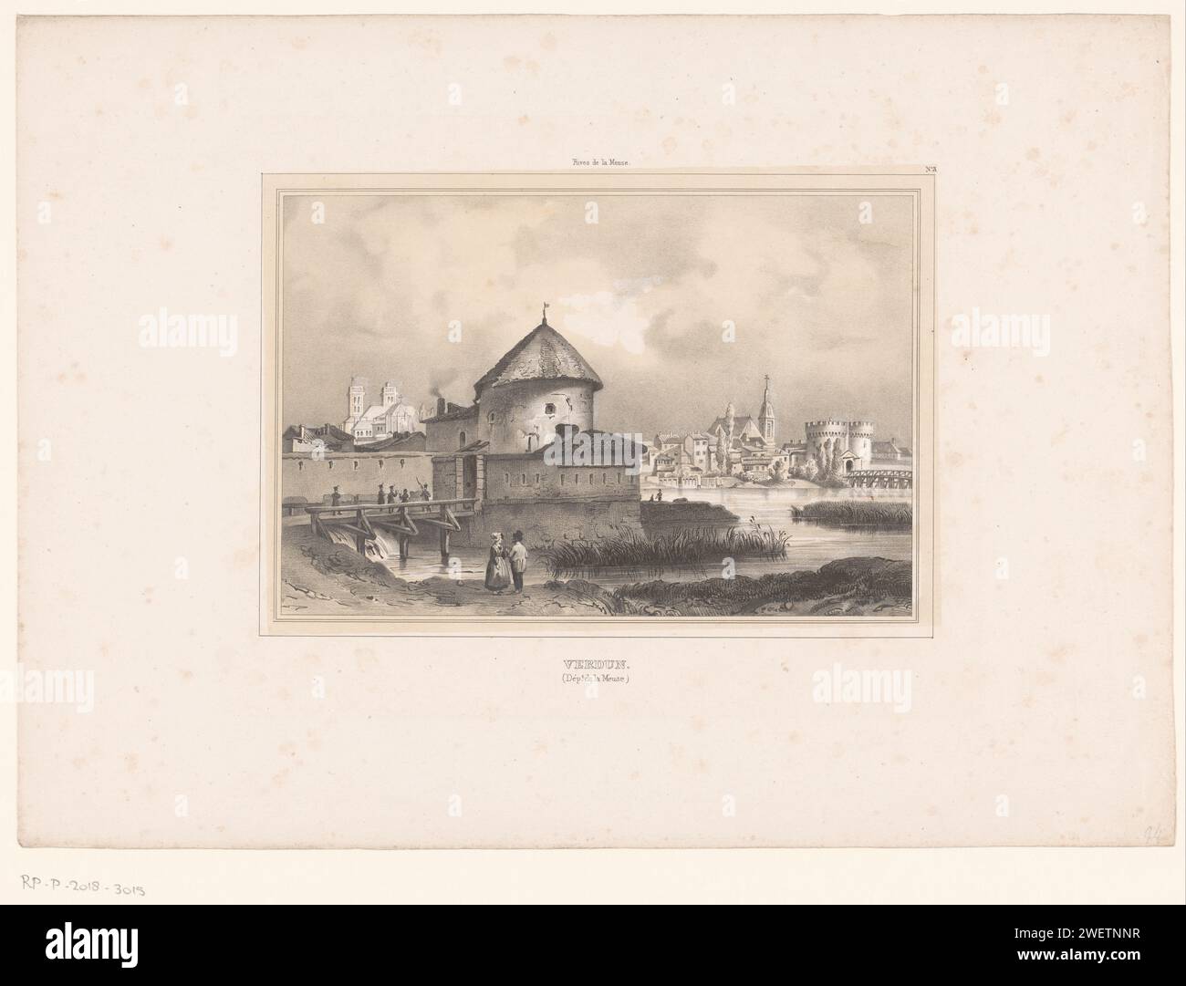 View of Verdun on the Maas, Anonymous, 1830 - 1860 print paper ...