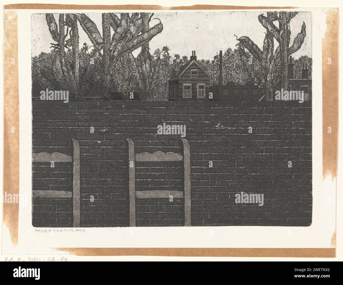 Chairs at Wall, Kees Stoop, 1944 - c. 1990 print Backrests of chairs by ...