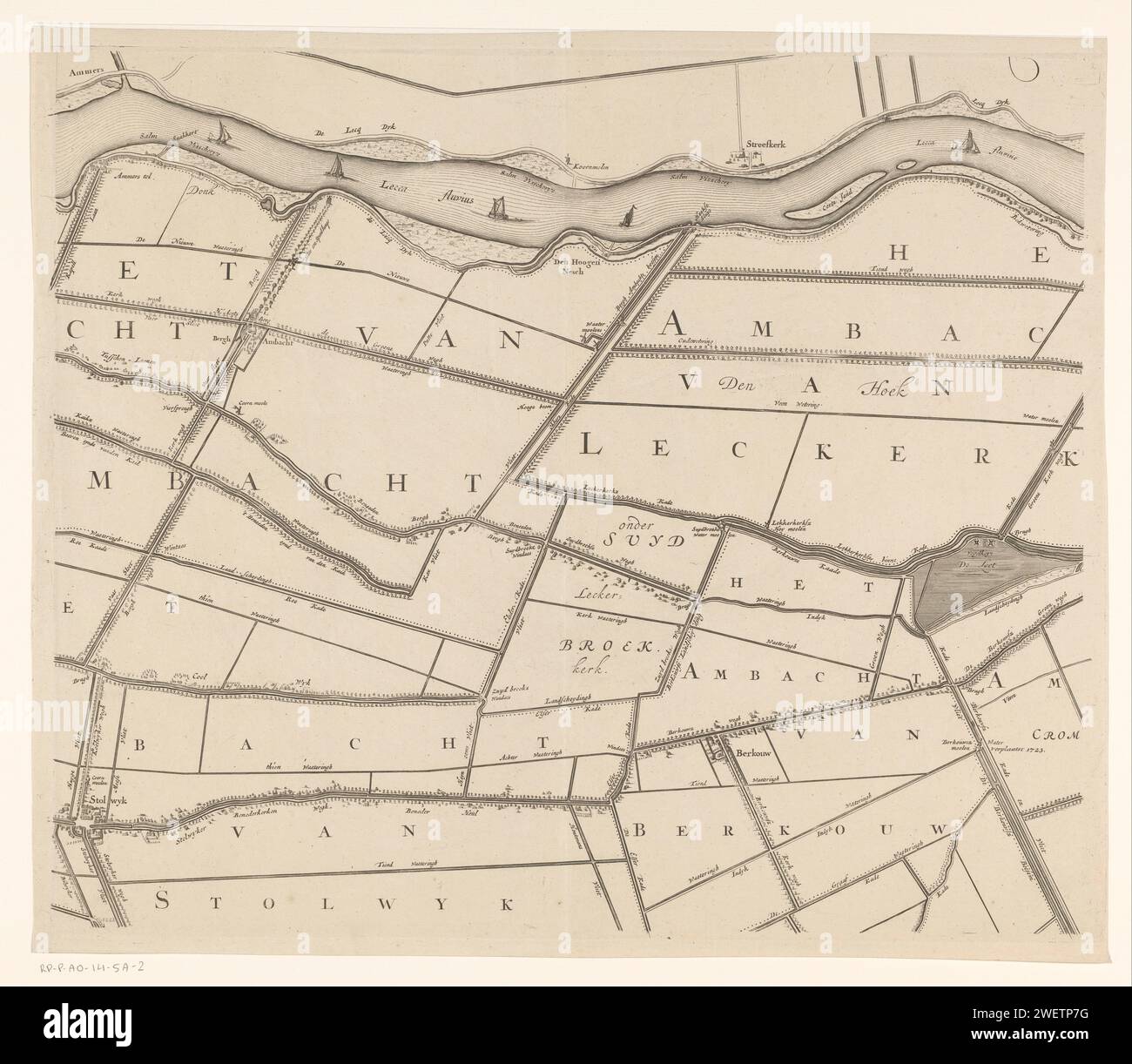 Map of the Water Board of the Krimpenerwaard (second part of map), Johannes Leupenius, 1755 ...
