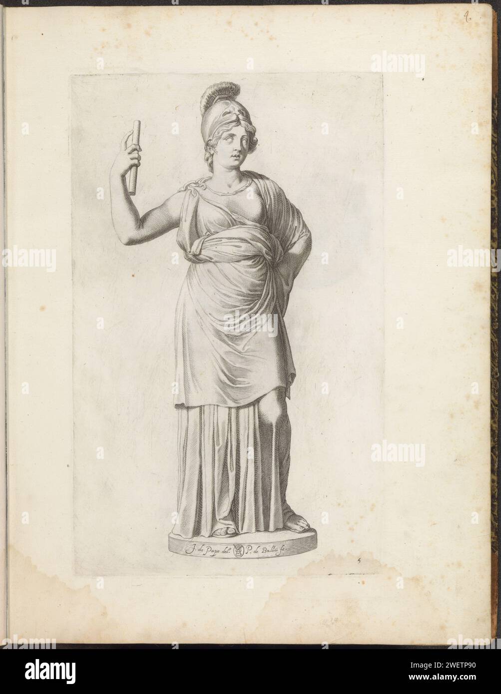 Statue of Minerva with helmet on her head, 1636 - 1647 print Statue of ...