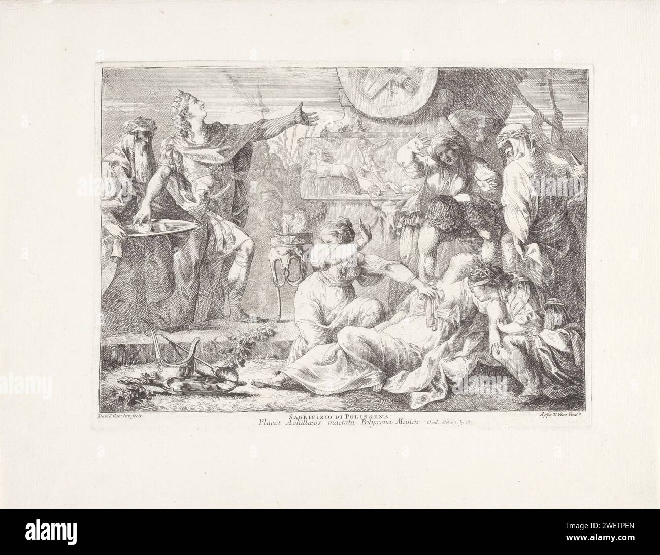 The sacrifice of polyxena, 1776 print Polyxena is sacrificed by ...