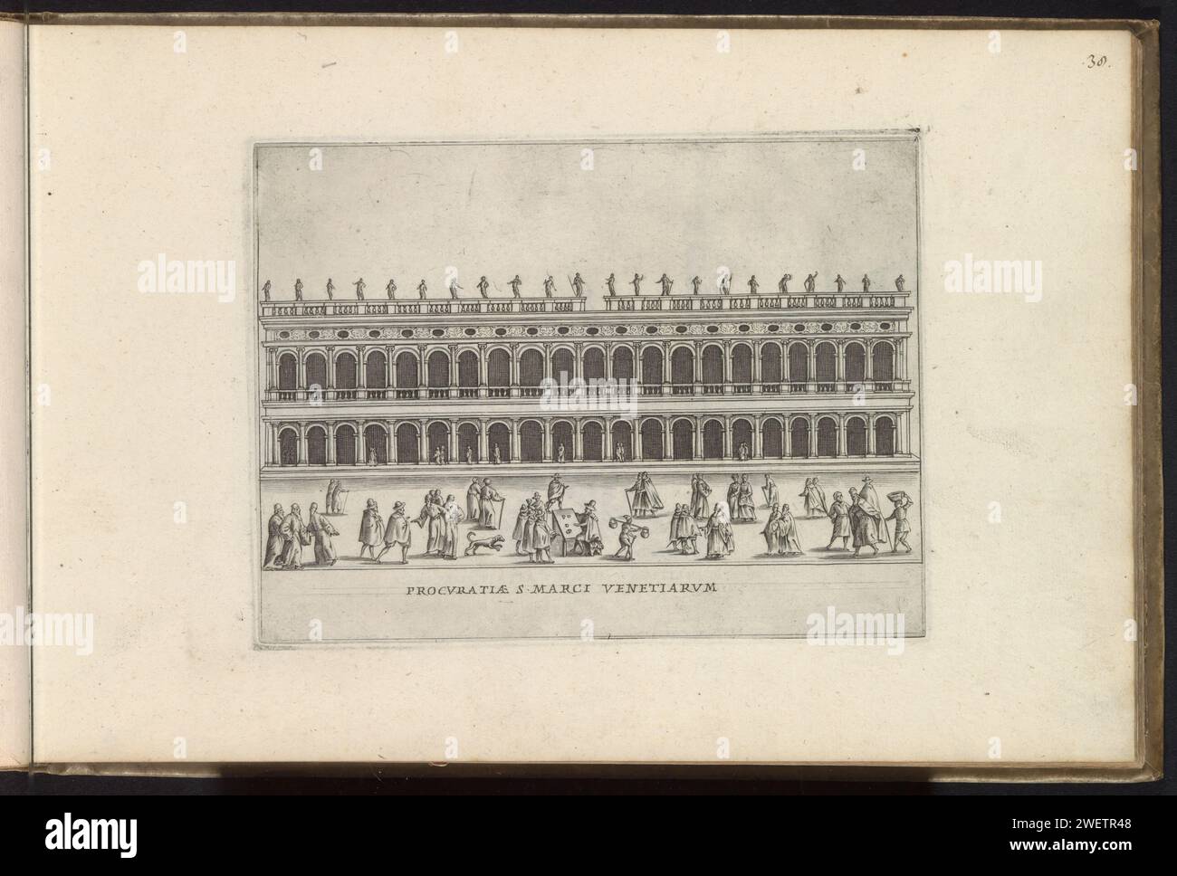 Make Van of Martian Library Te Venetië, Giacomo Lauro, 1638 print Print ...