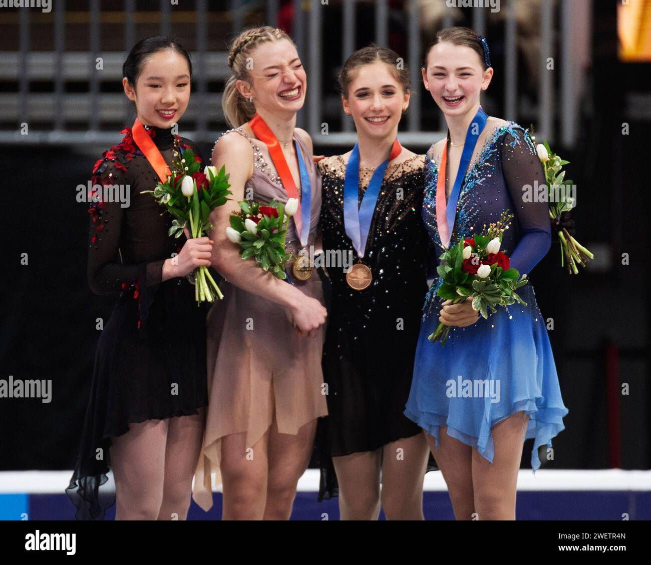 Columbus, Ohio, United States. 26th January, 2024. The medalists of the ...