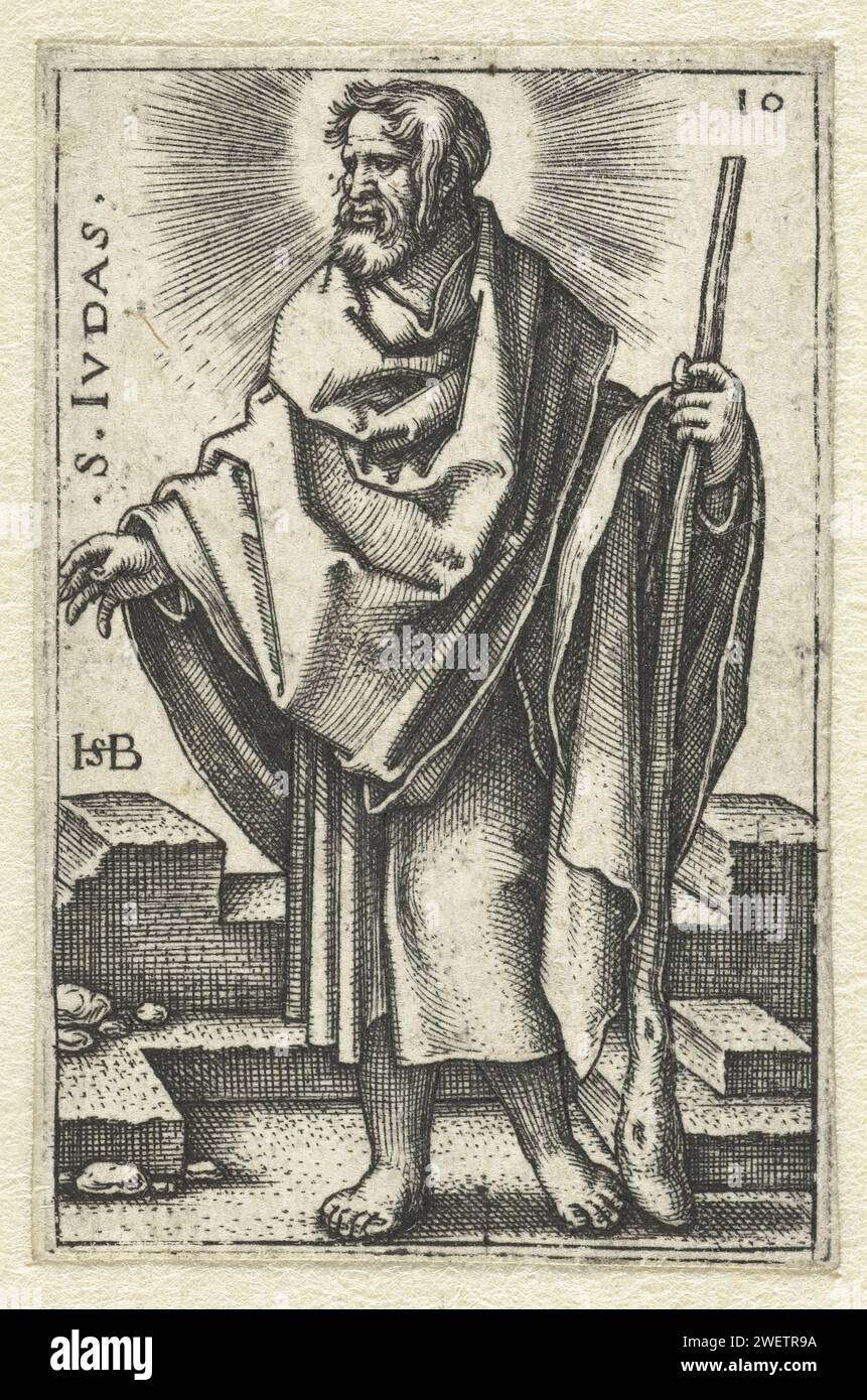 Judas Taddeüs, Hans Sebald Beham, 1545 - 1546 print paper engraving the ...