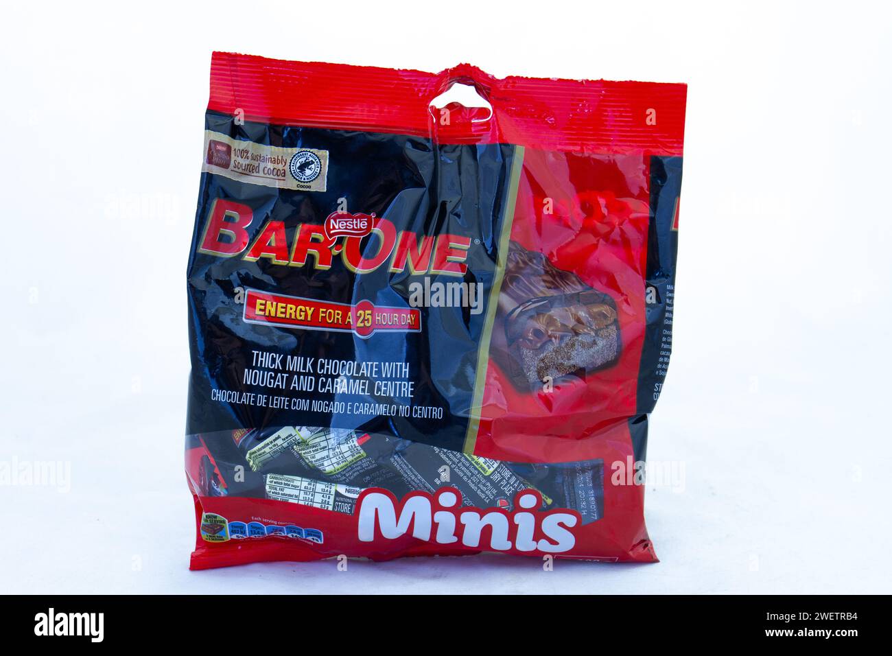 Johannesburg, South Africa - a packet of Nestle Bar-One minis isolated ...