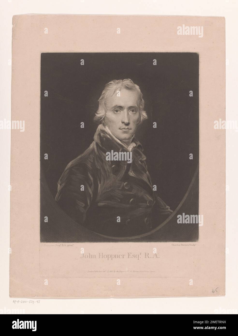 Portret van John Hoppner, Charles Turner, after John Hoppner, 1805 ...