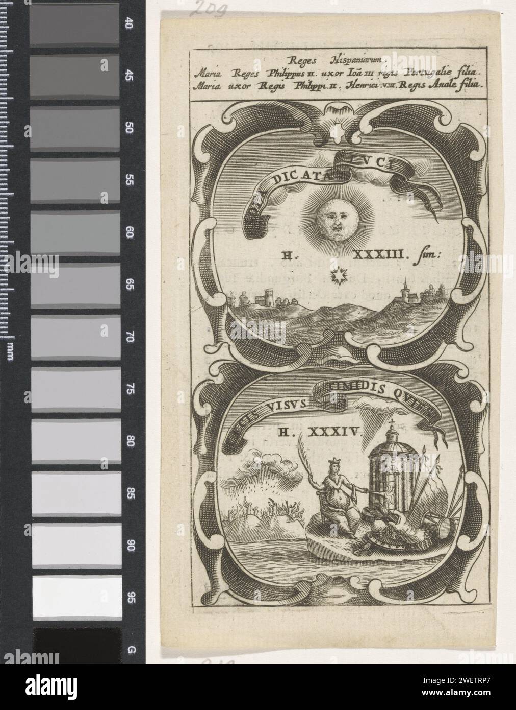 Landscape with sun and star / peace burns weaponig, anonymous, After ...