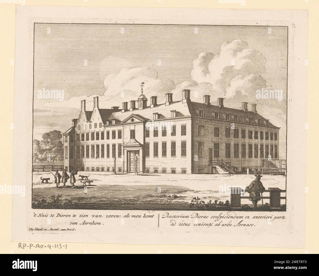View of the Hof in Dieren, seen from the front, Pieter Schenk (I), c ...