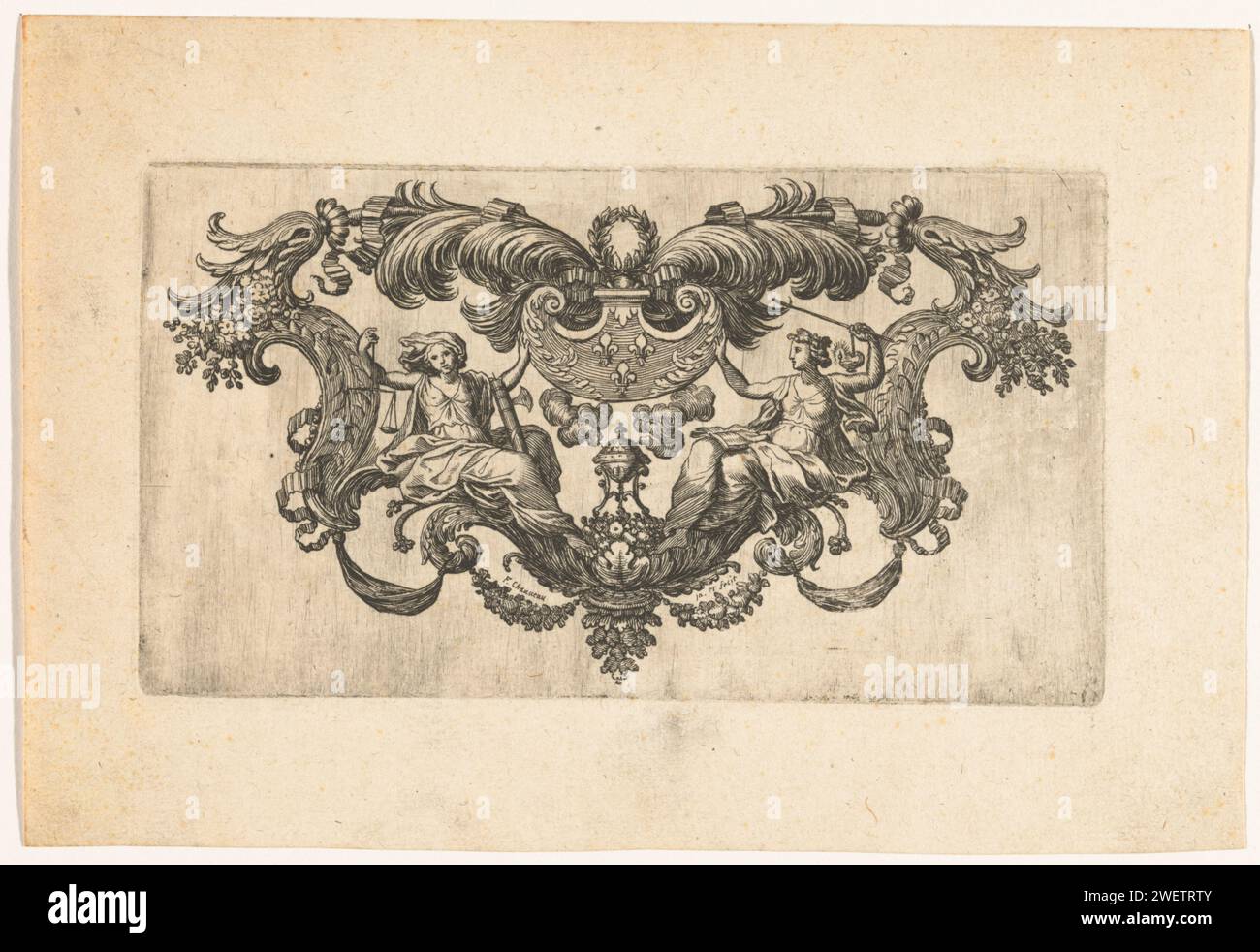 Vignet, François Chauveau, c. 1623 - C. 1676 print Vignette consisting ...