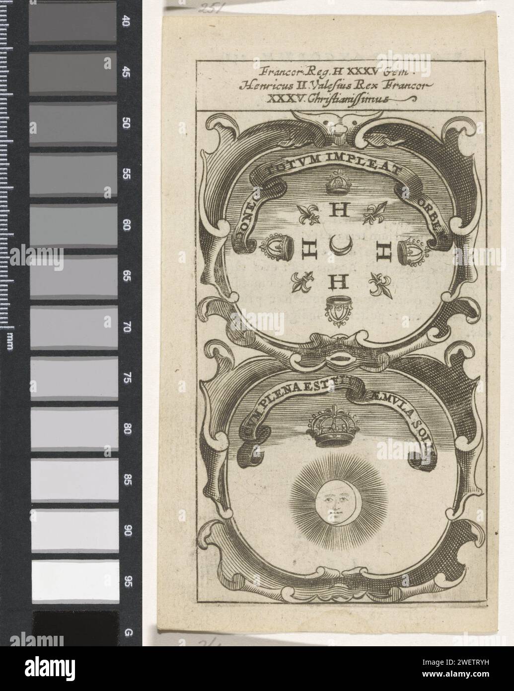 Four crowns, French lilies and the Initial H / Crowned Sun, Anonymous ...
