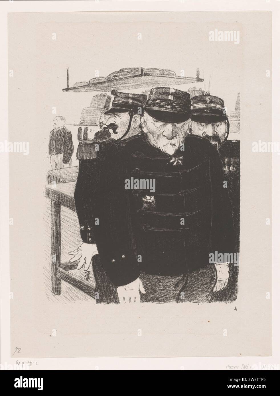Soldiers in uniform, Georges Hermann Rene Paul, 1895 print paper the ...