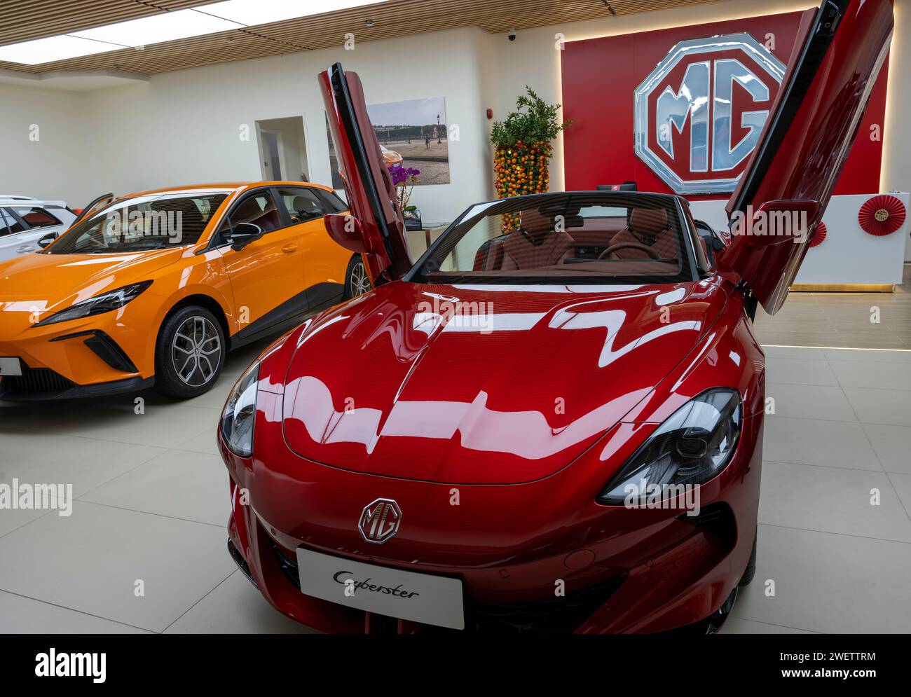 New Electric cars made by MG, Hong Kong, China Stock Photo - Alamy