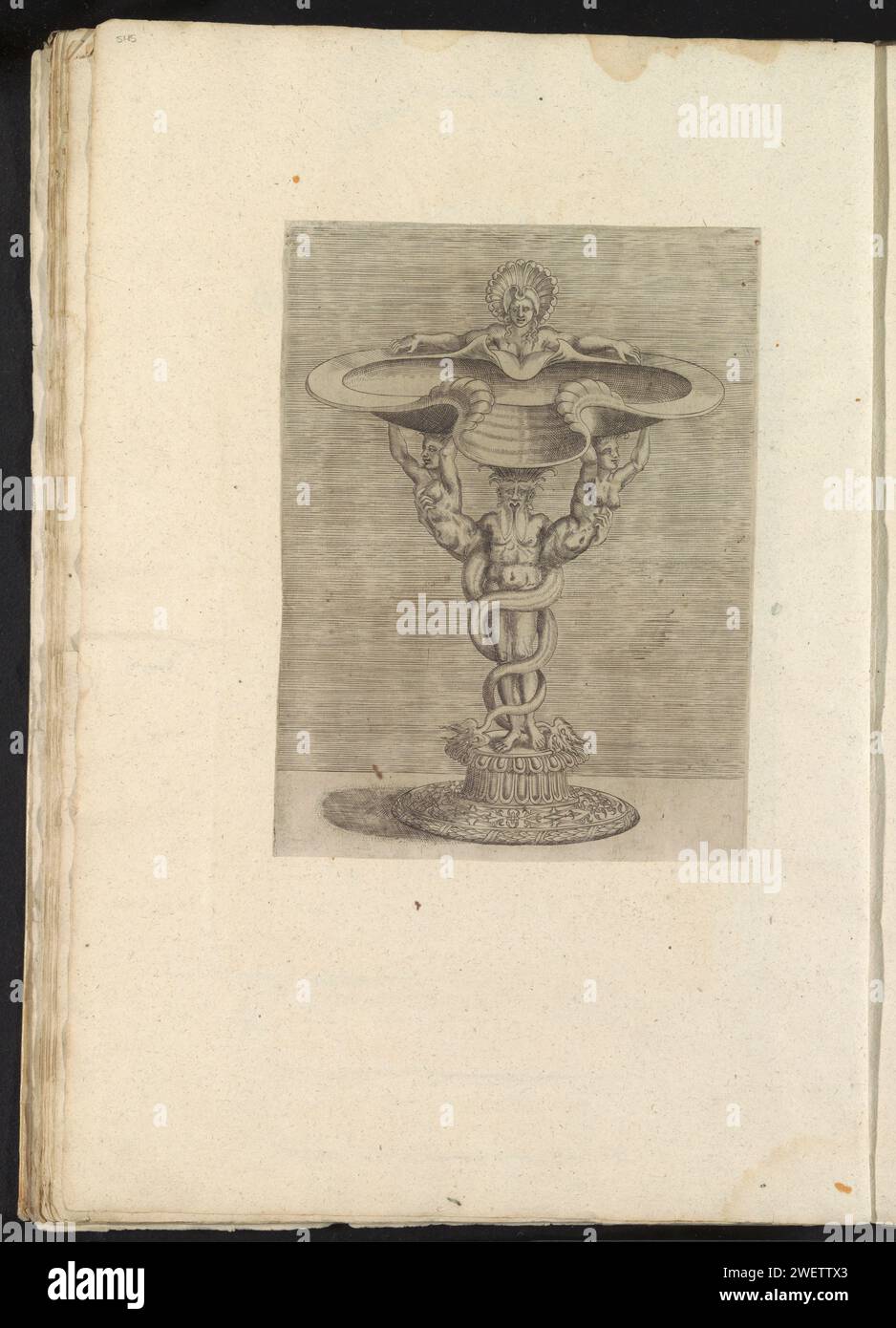 Album magazine with a print of a bowl on a high leg, Balthazar van den ...