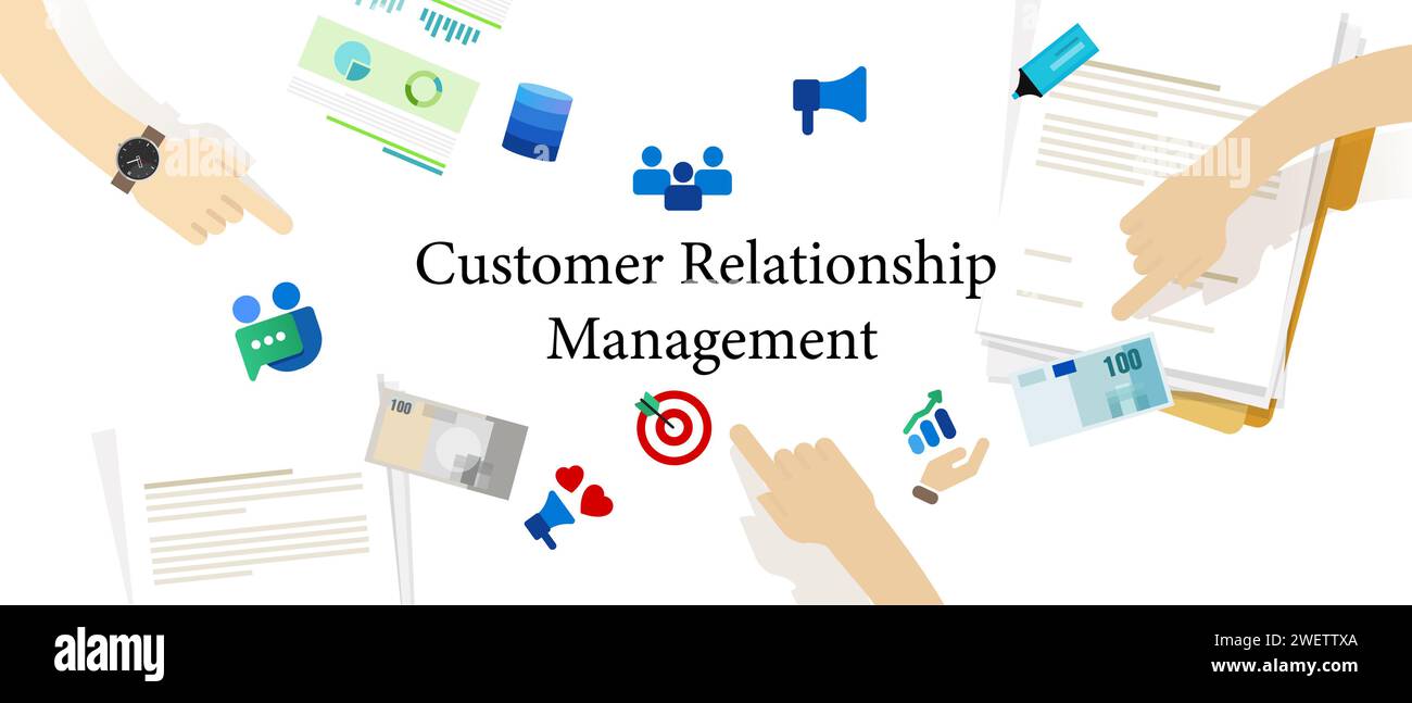 Client relationships Stock Vector Images - Alamy