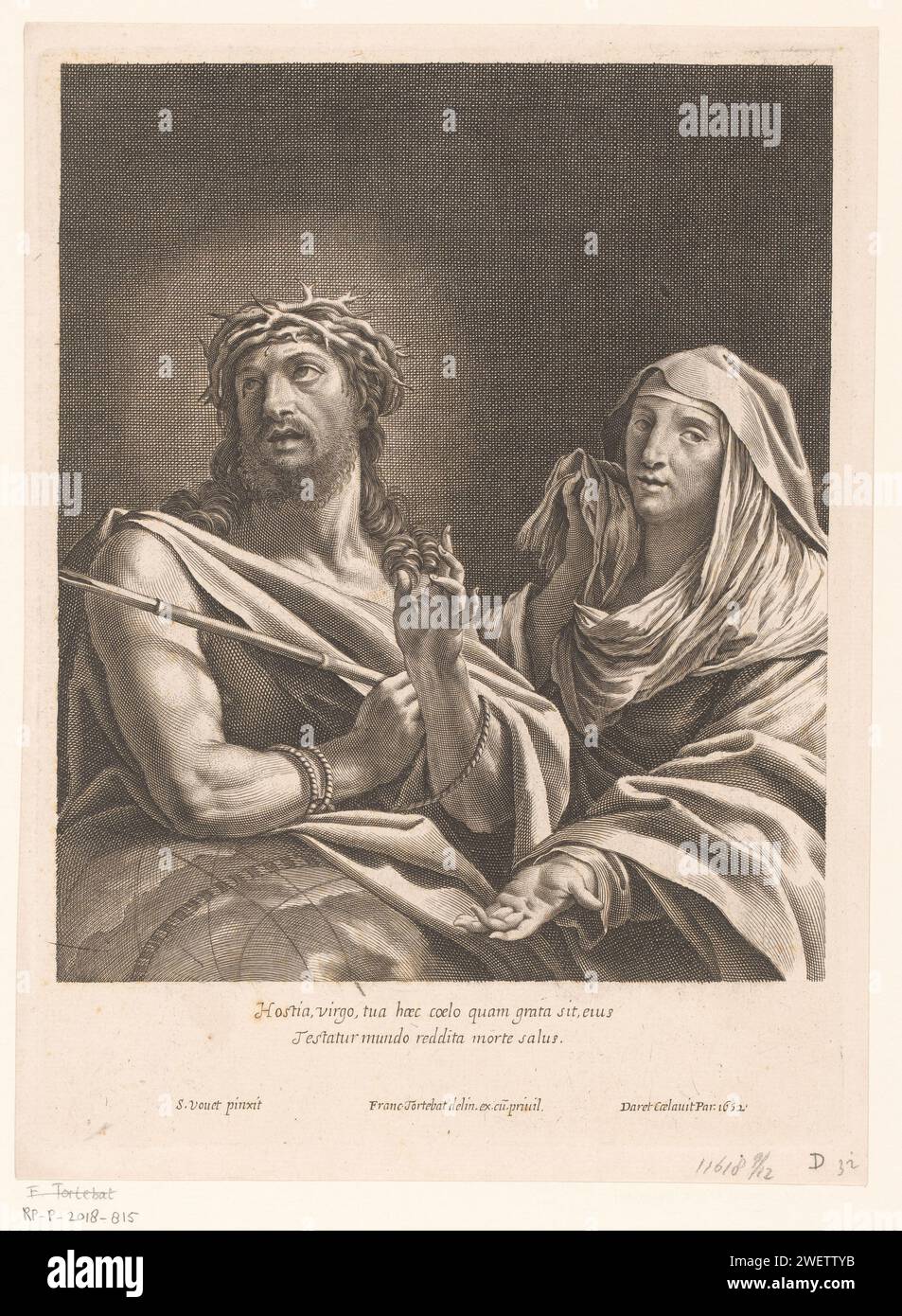 Christ as a man of sorrows and Mary as Mater Dolorosa, Pierre Daret ...
