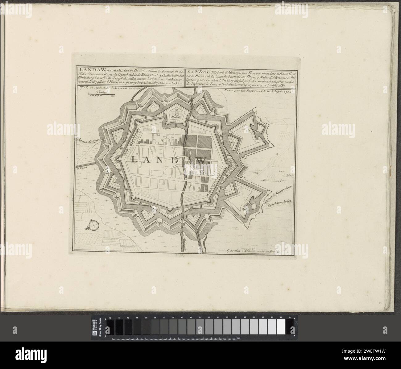 Map of Landau, 1702 - 1733 print Map of the city of Landau, conquered ...