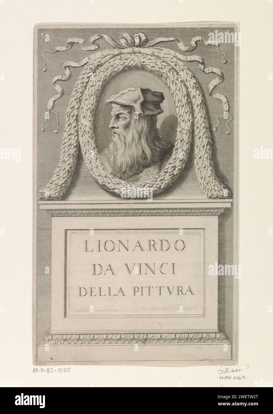 Monument for Leonardo da Vinci, Cornelis Bloemaert (II), 1633 - 1692 ...