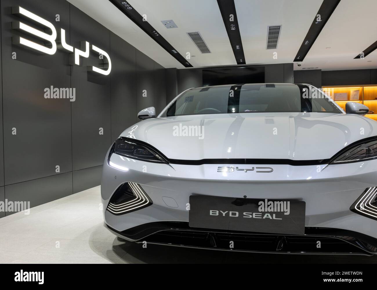 BYD car showroom, Hong Kong, China Stock Photo - Alamy
